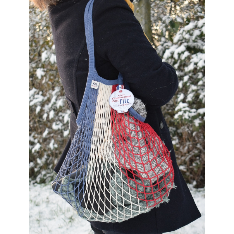 Shopping nets with large handles - French shopping bag Shopping nets with large handles - French shopping bag